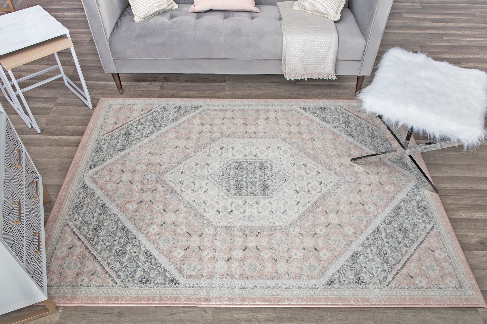 Hailey HY30B Quartz Rose - Rugs America